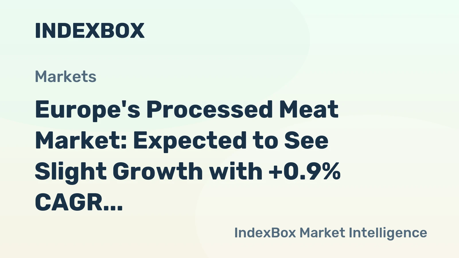 Europe's Processed Meat Market: Expected to See Slight Growth with +0.9% CAGR from 2024 to 2035