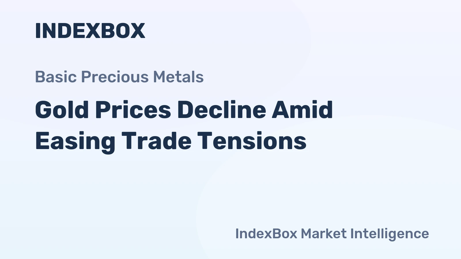 Gold Prices Decline Amid Easing Trade Tensions