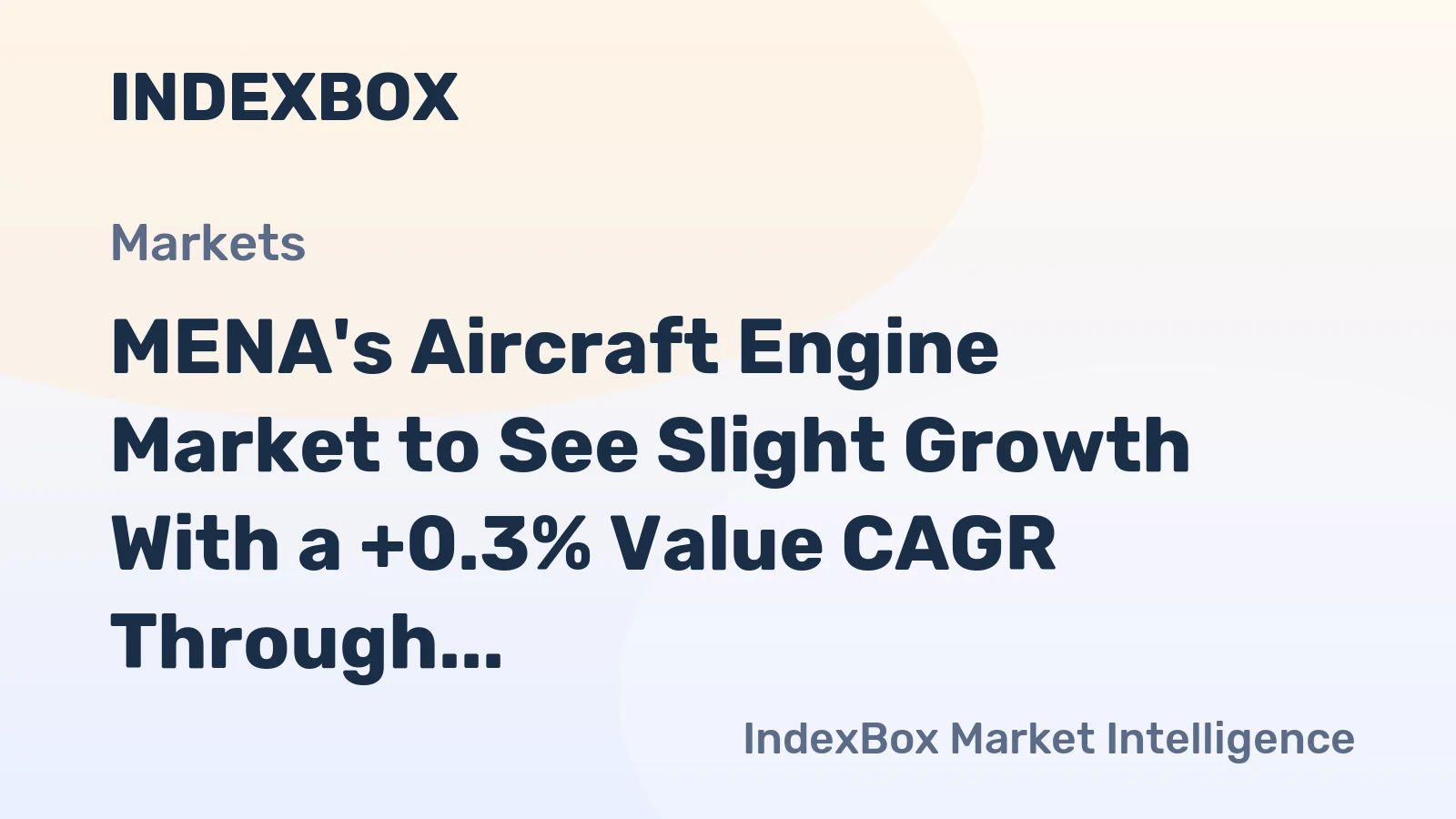 MENA's Aircraft Engine Market to See Slight Growth With a +0.3% Value CAGR Through 2035