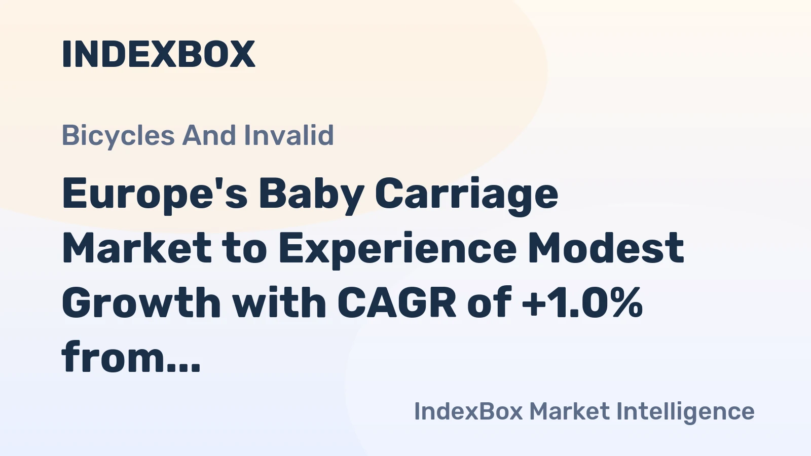 Europe's Baby Carriage Market to Experience Modest Growth with CAGR of +1.0% from 2024 to 2035