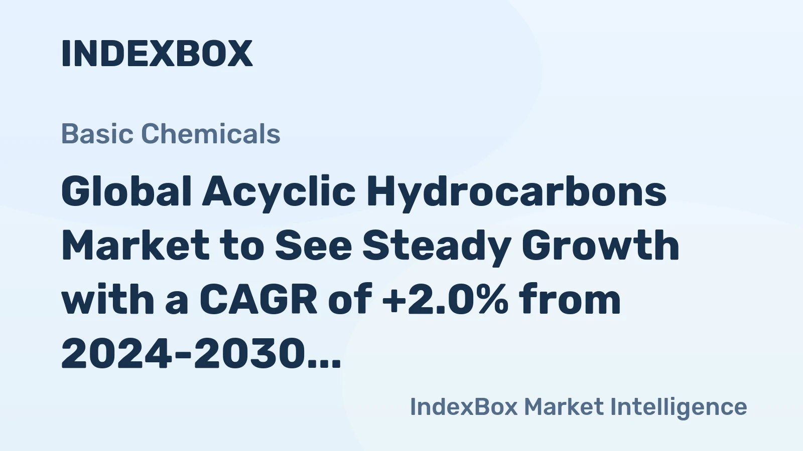Global Acyclic Hydrocarbons Market to See Steady Growth with a CAGR of +2.0% from 2024-2030, Reaching $458.7B by 2030