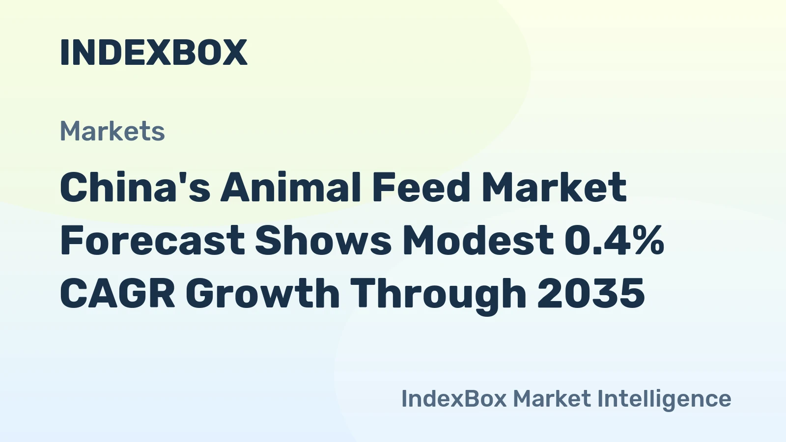 China's Animal Feed Market Forecast Shows Modest 0.4% CAGR Growth Through 2035