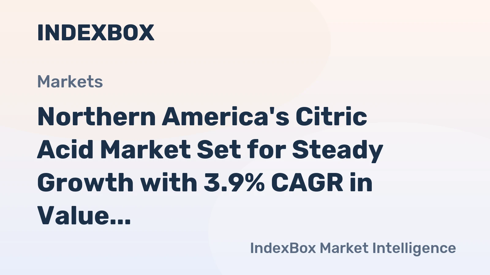 Northern America's Citric Acid Market Set for Steady Growth with 3.9% CAGR in Value Through 2035