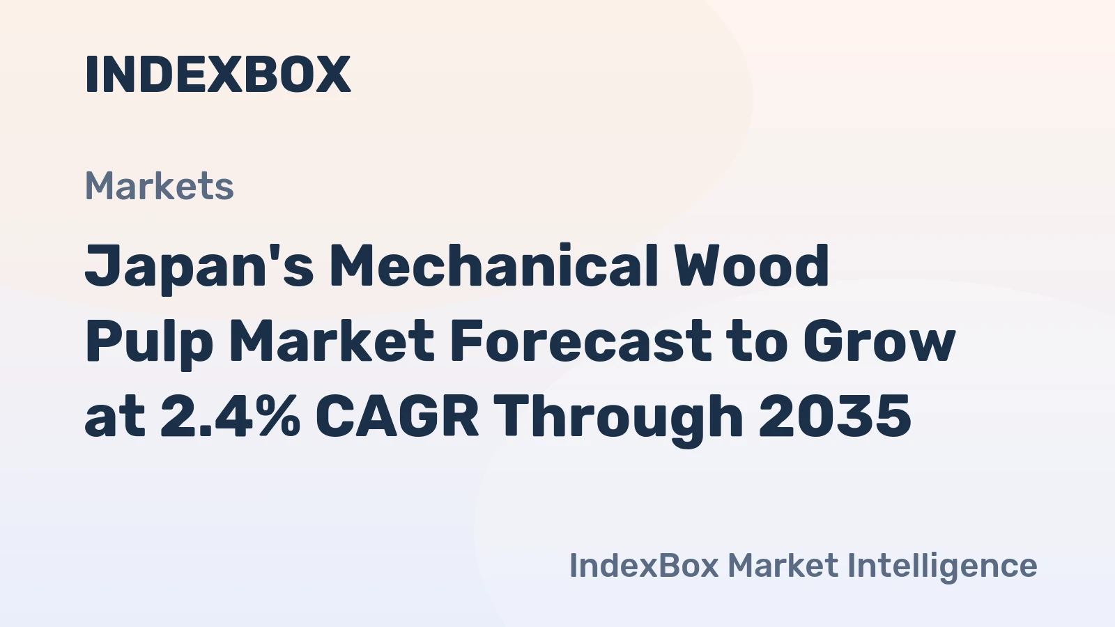 Japan's Mechanical Wood Pulp Market Forecast to Grow at 2.4% CAGR Through 2035