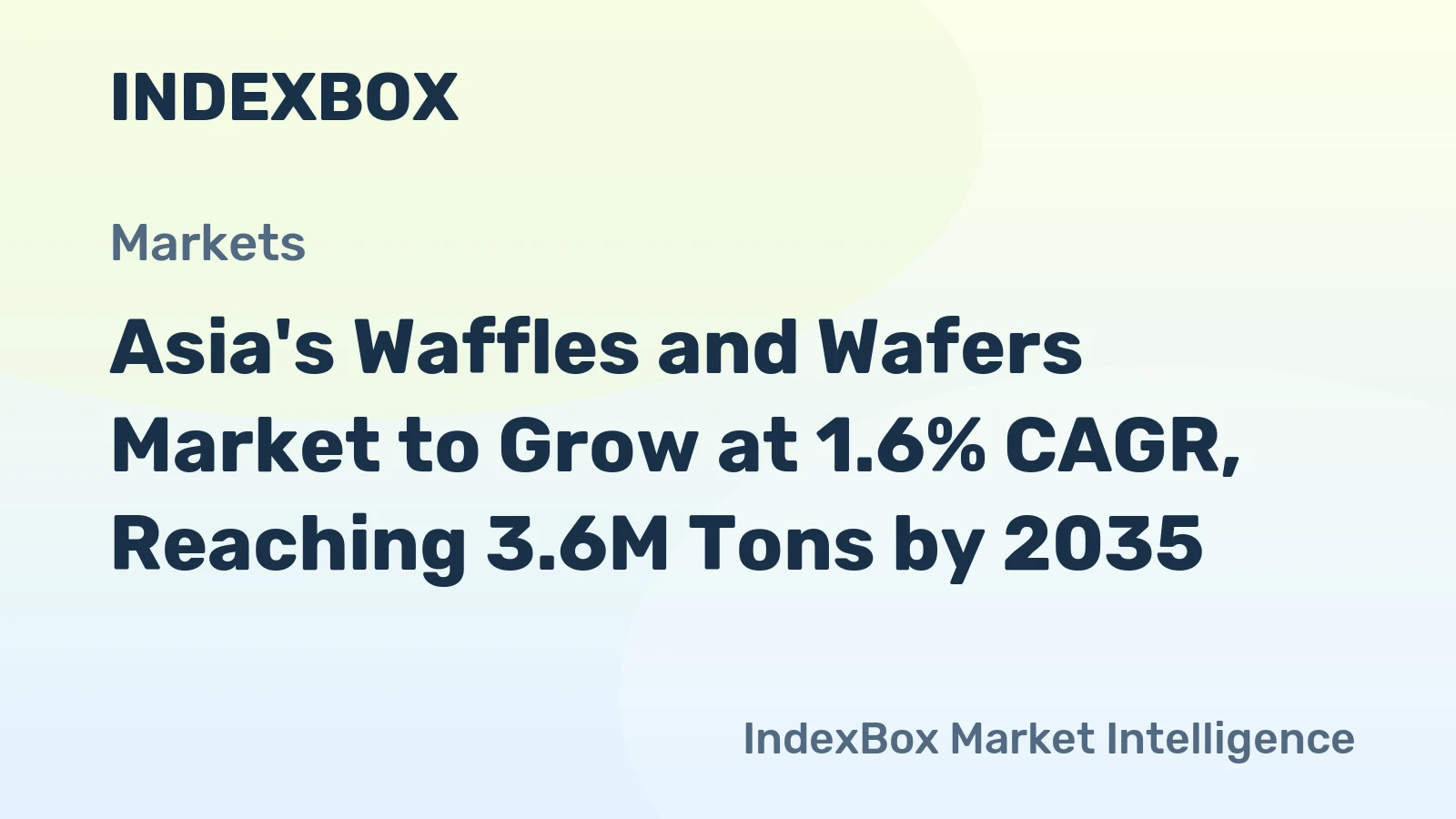 Asia's Waffles and Wafers Market to Grow at 1.6% CAGR, Reaching 3.6M Tons by 2035