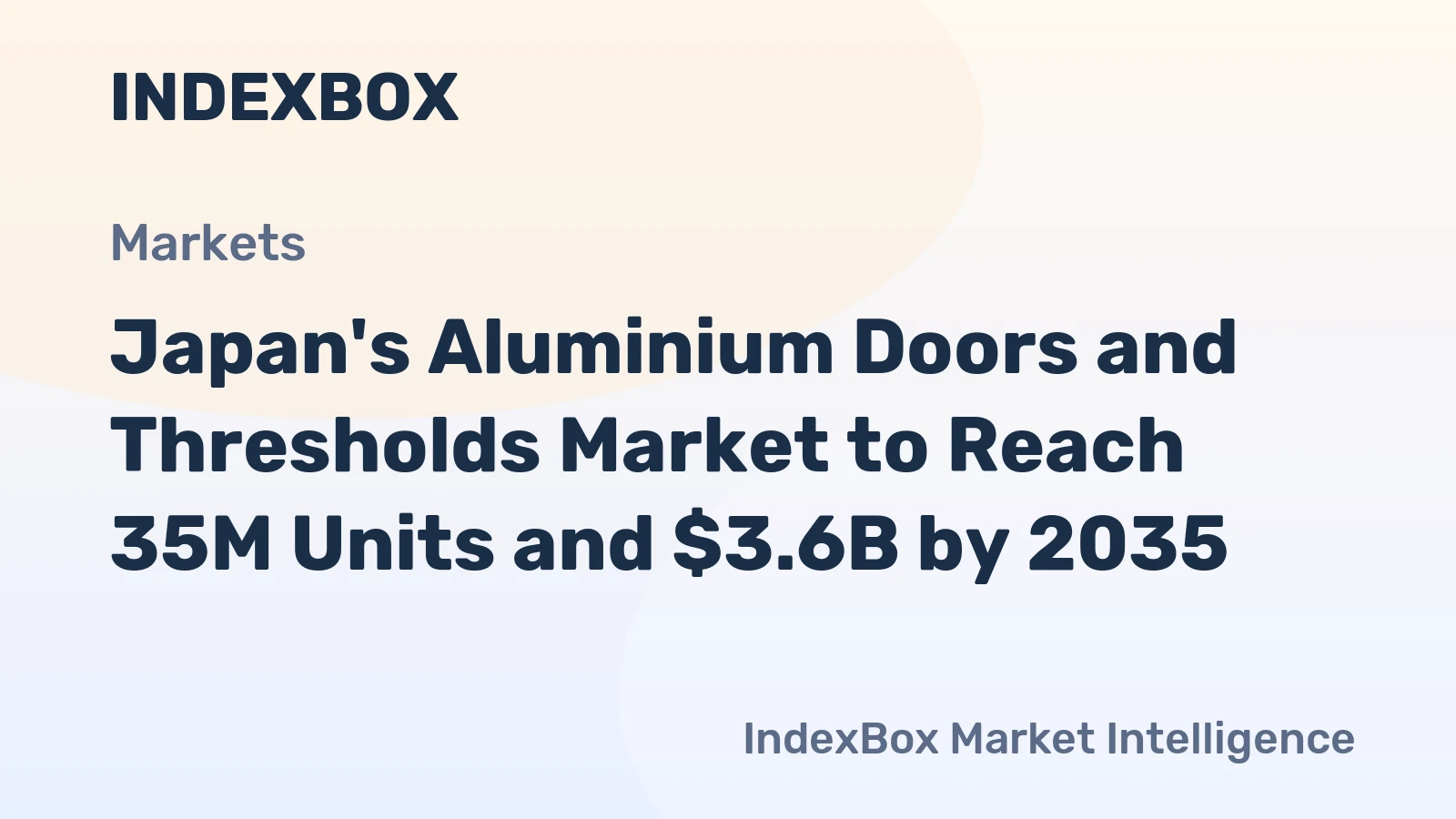 Japan's Aluminium Doors and Thresholds Market to Reach 35M Units and $3.6B by 2035