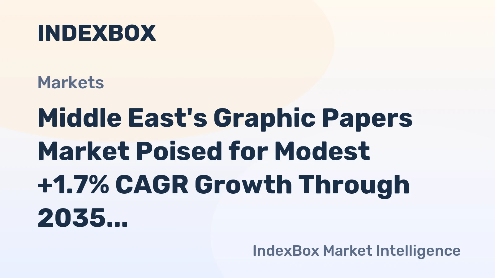 Middle East's Graphic Papers Market Poised for Modest +1.7% CAGR Growth Through 2035