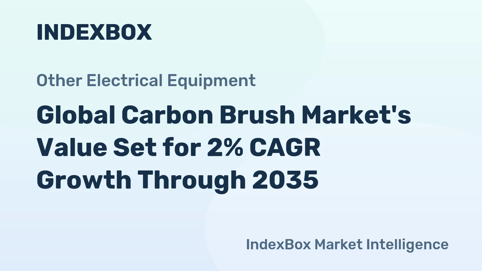 Global Carbon Brush Market's Value Set for 2% CAGR Growth Through 2035