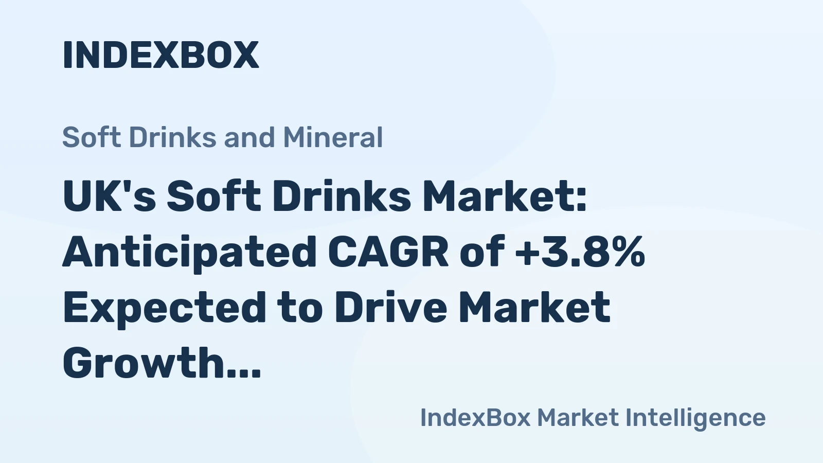 UK's Soft Drinks Market: Anticipated CAGR of +3.8% Expected to Drive Market Growth