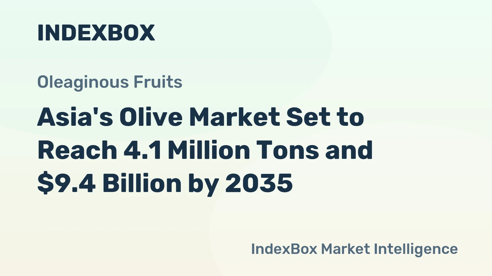 Asia's Olive Market Set to Reach 4.1 Million Tons and $9.4 Billion by 2035
