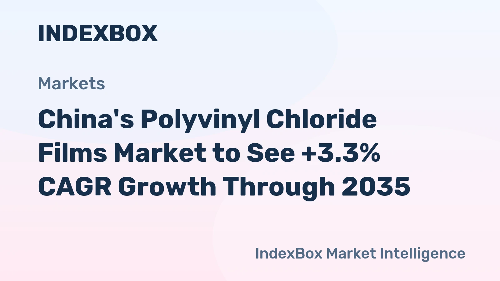 China's Polyvinyl Chloride Films Market to See +3.3% CAGR Growth Through 2035