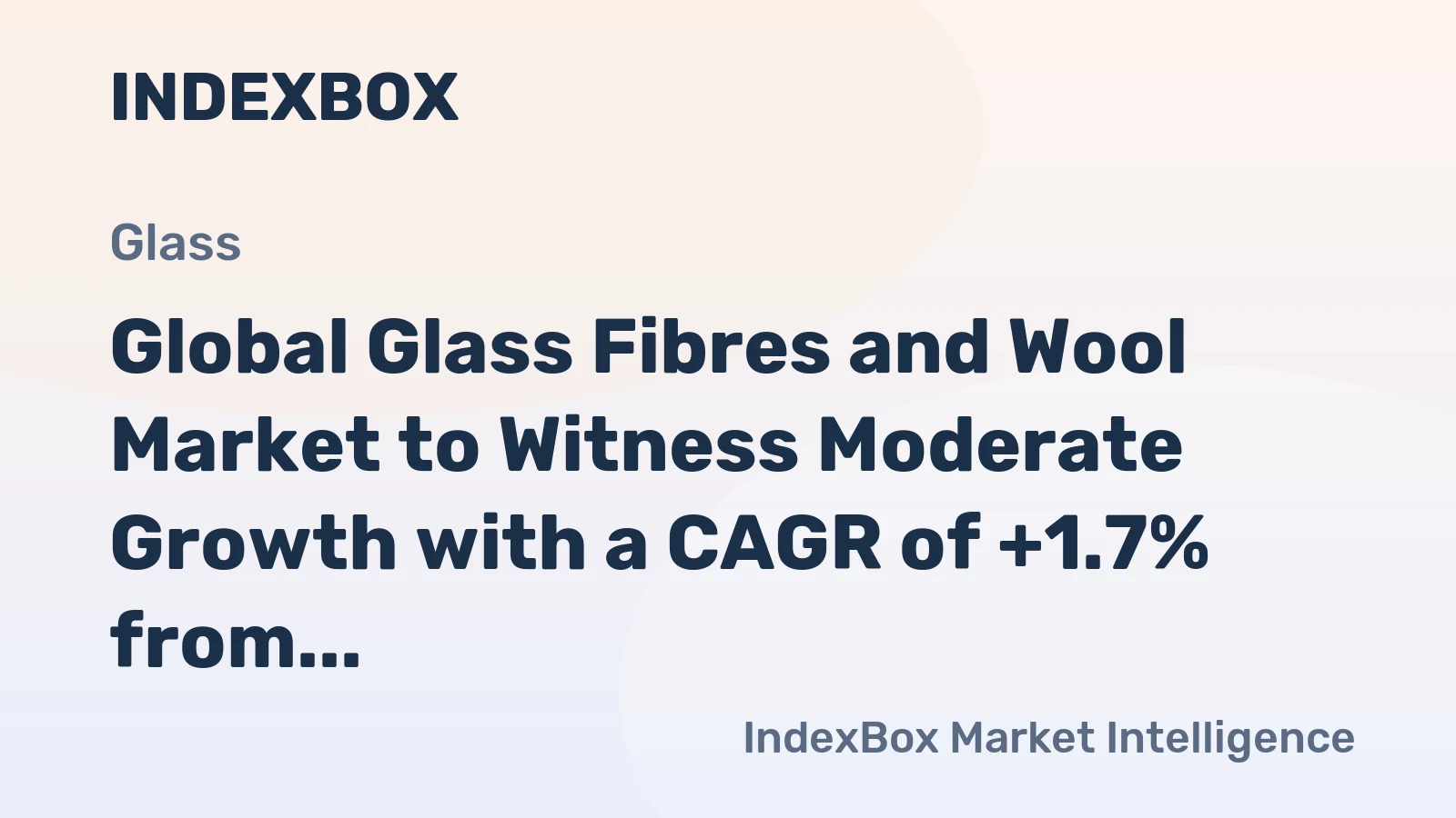Global Glass Fibres and Wool Market to Witness Moderate Growth with a CAGR of +1.7% from 2024 to 2035