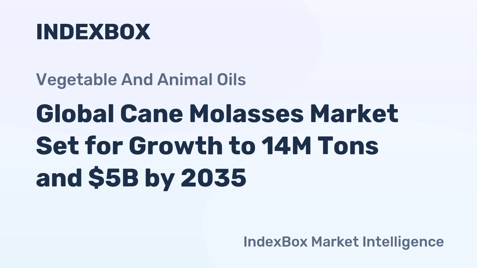 Global Cane Molasses Market Set for Growth to 14M Tons and $5B by 2035