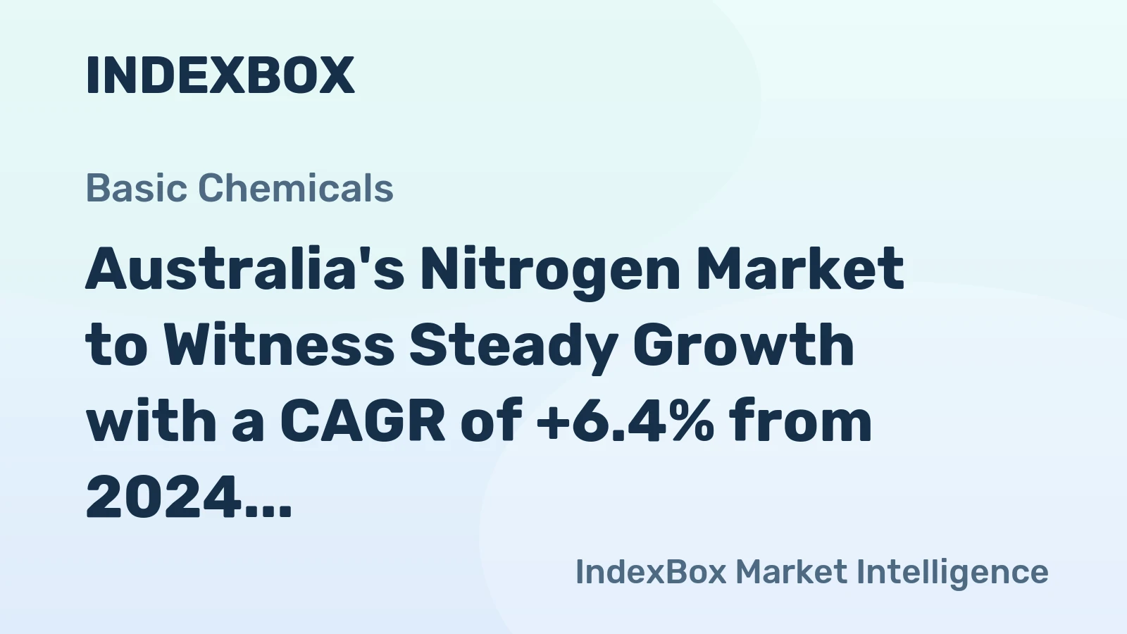 Australia's Nitrogen Market to Witness Steady Growth with a CAGR of +6.4% from 2024 to 2035