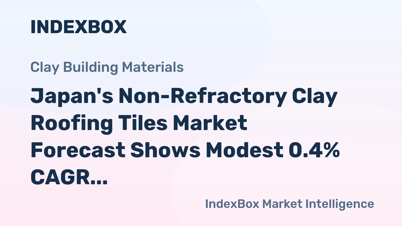 Japan's Non-Refractory Clay Roofing Tiles Market Forecast Shows Modest 0.4% CAGR Growth Through 2035