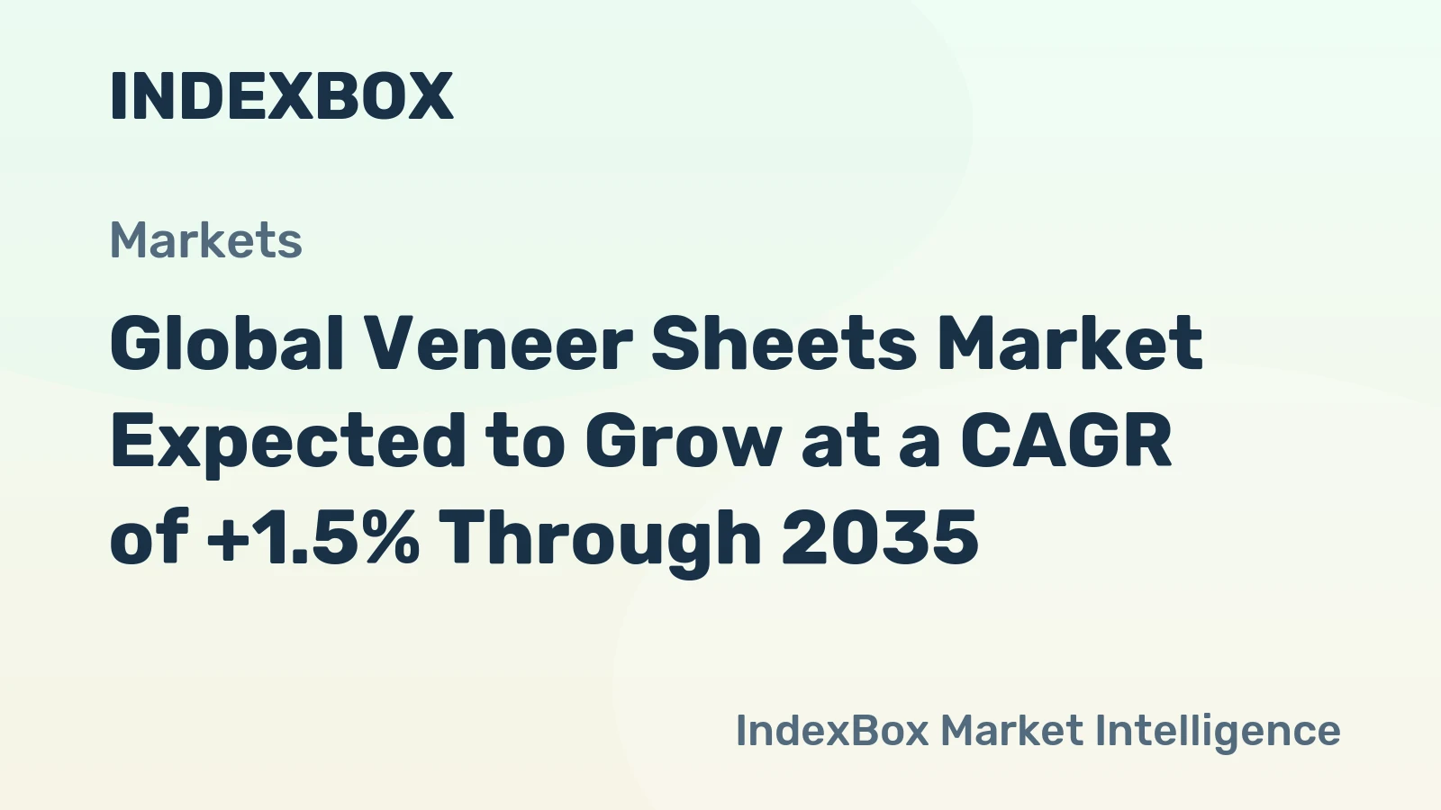 Global Veneer Sheets Market Expected to Grow at a CAGR of +1.5% Through 2035