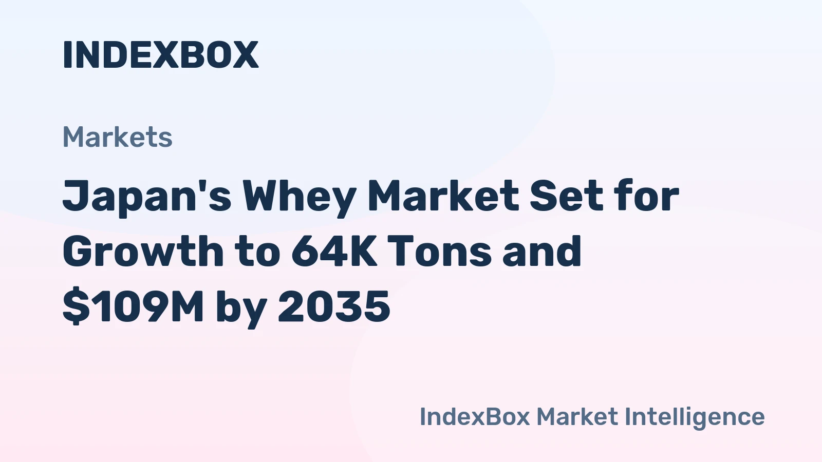 Japan's Whey Market Set for Growth to 64K Tons and $109M by 2035