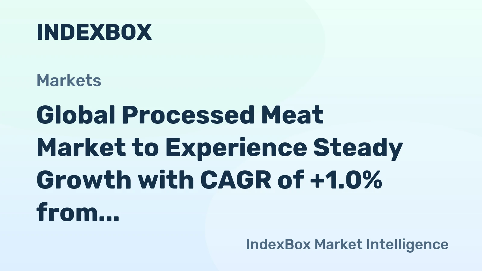 Global Processed Meat Market to Experience Steady Growth with CAGR of +1.0% from 2024 to 2035