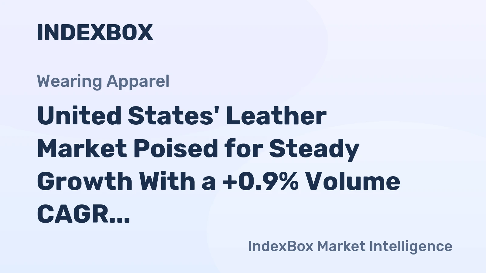 United States' Leather Market Poised for Steady Growth With a +0.9% Volume CAGR Through 2035