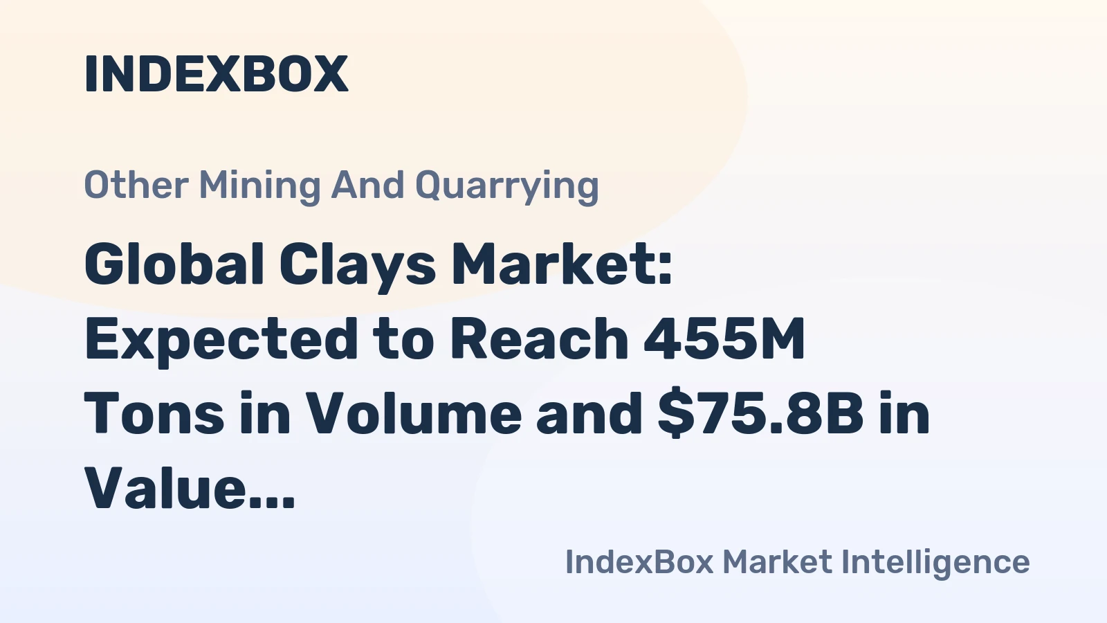 Global Clays Market: Expected to Reach 455M Tons in Volume and $75.8B in Value by 2035
