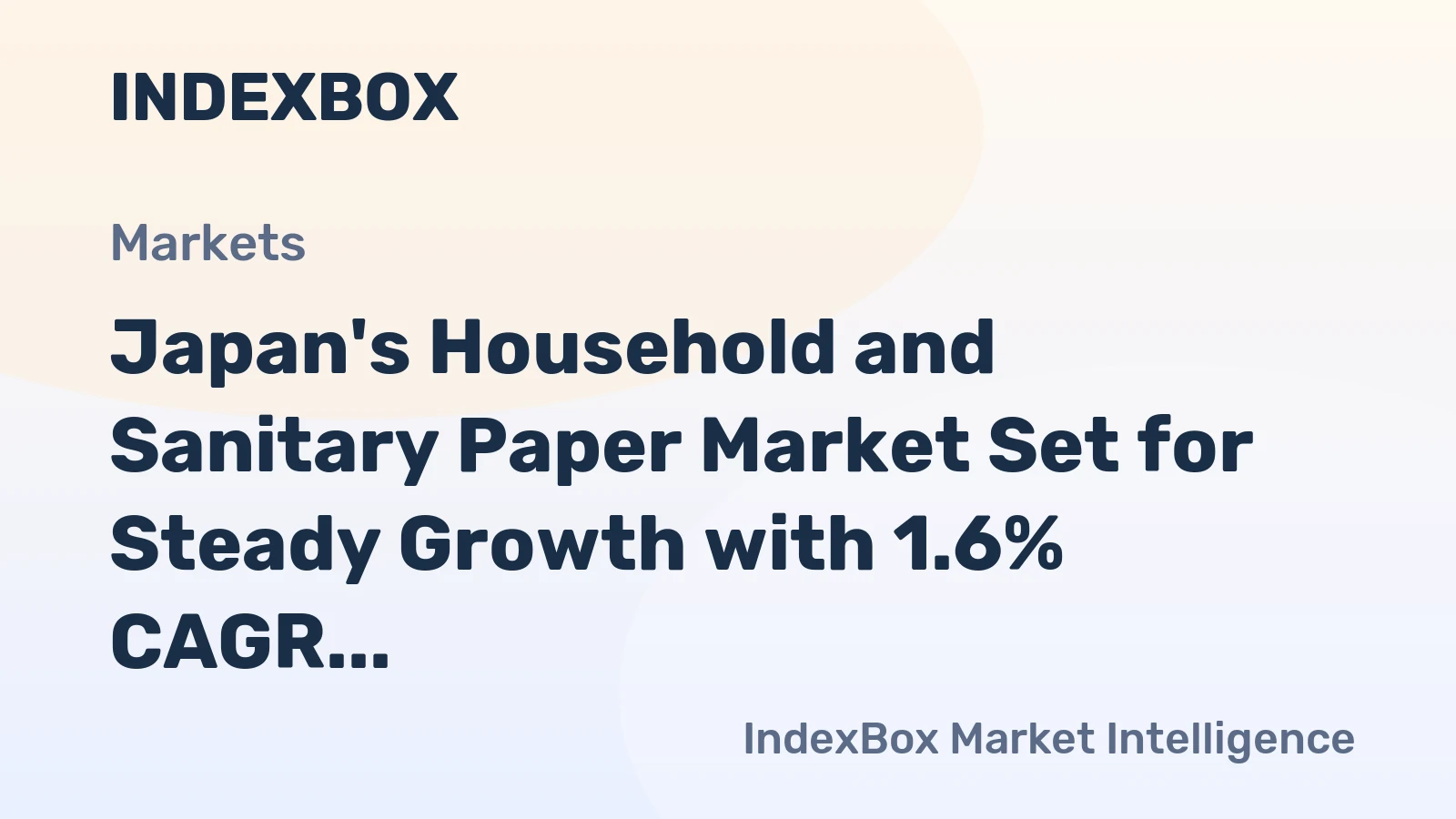 Japan's Household and Sanitary Paper Market Set for Steady Growth with 1.6% CAGR Through 2035
