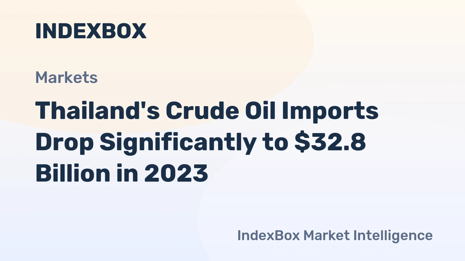 Thailand's Crude Oil Imports Drop Significantly to $32.8 Billion in 2023