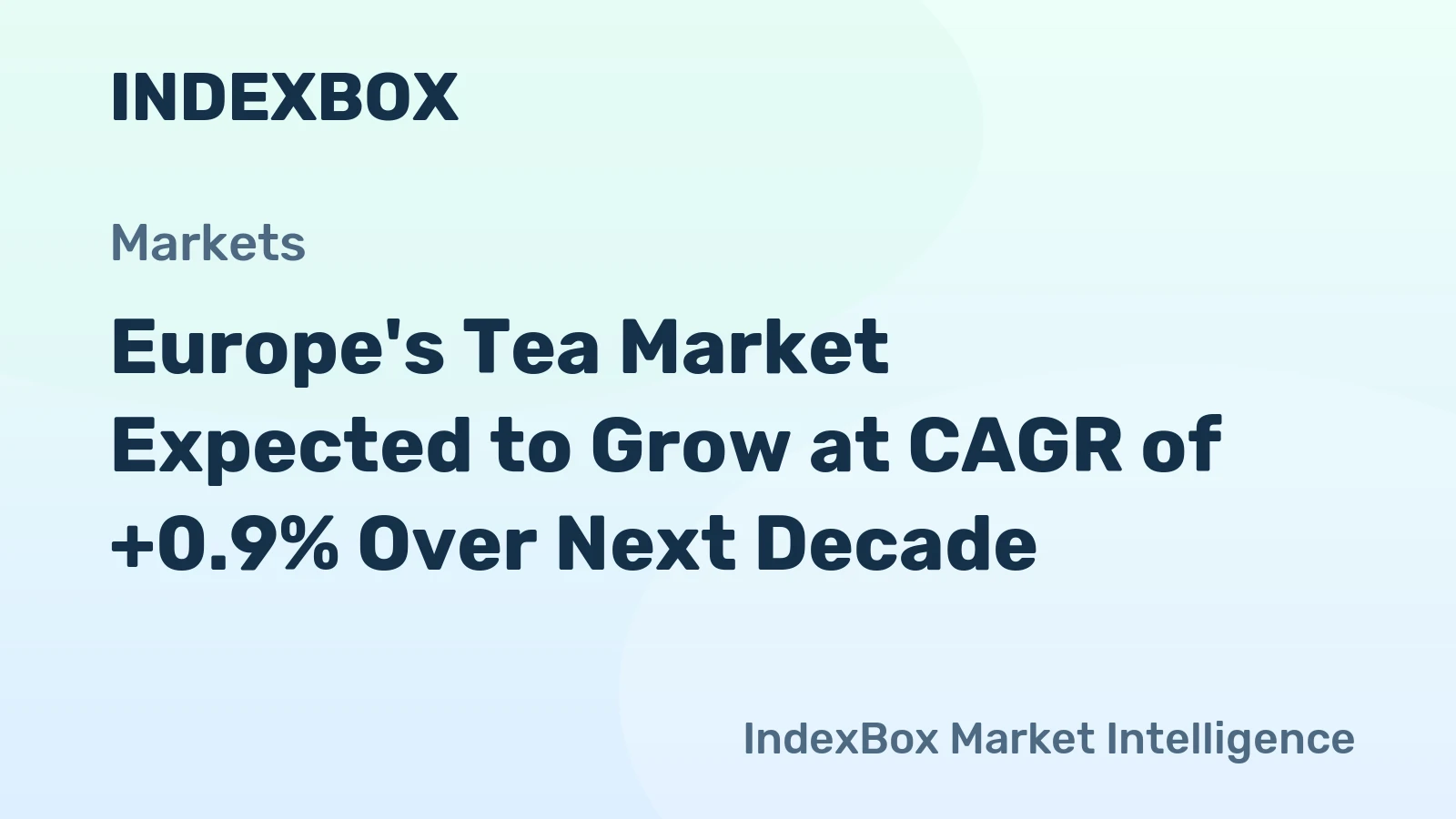 Europe's Tea Market Expected to Grow at CAGR of +0.9% Over Next Decade