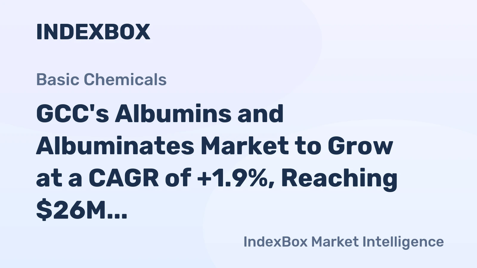 GCC's Albumins and Albuminates Market to Grow at a CAGR of +1.9%, Reaching $26M by 2035