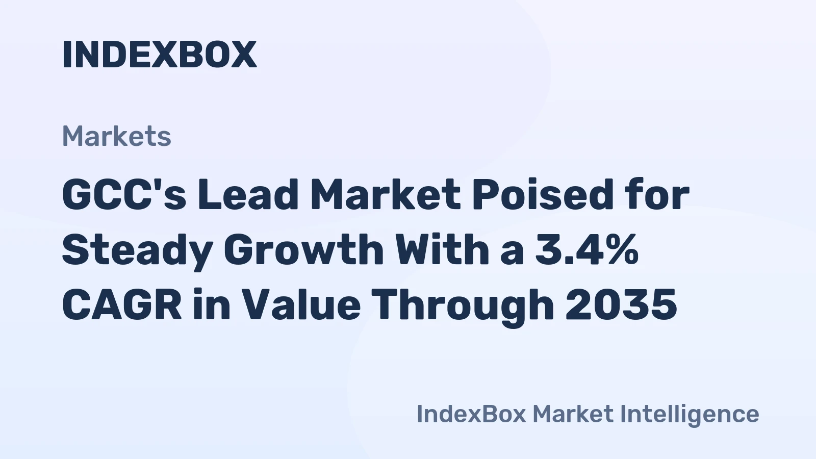 GCC's Lead Market Poised for Steady Growth With a 3.4% CAGR in Value Through 2035