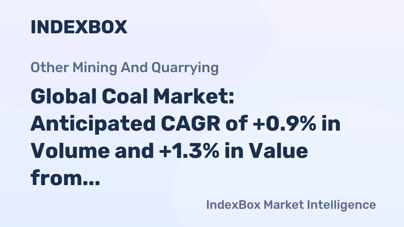 Global Coal Market: Anticipated CAGR of +0.9% in Volume and +1.3% in Value from 2024 to 2035