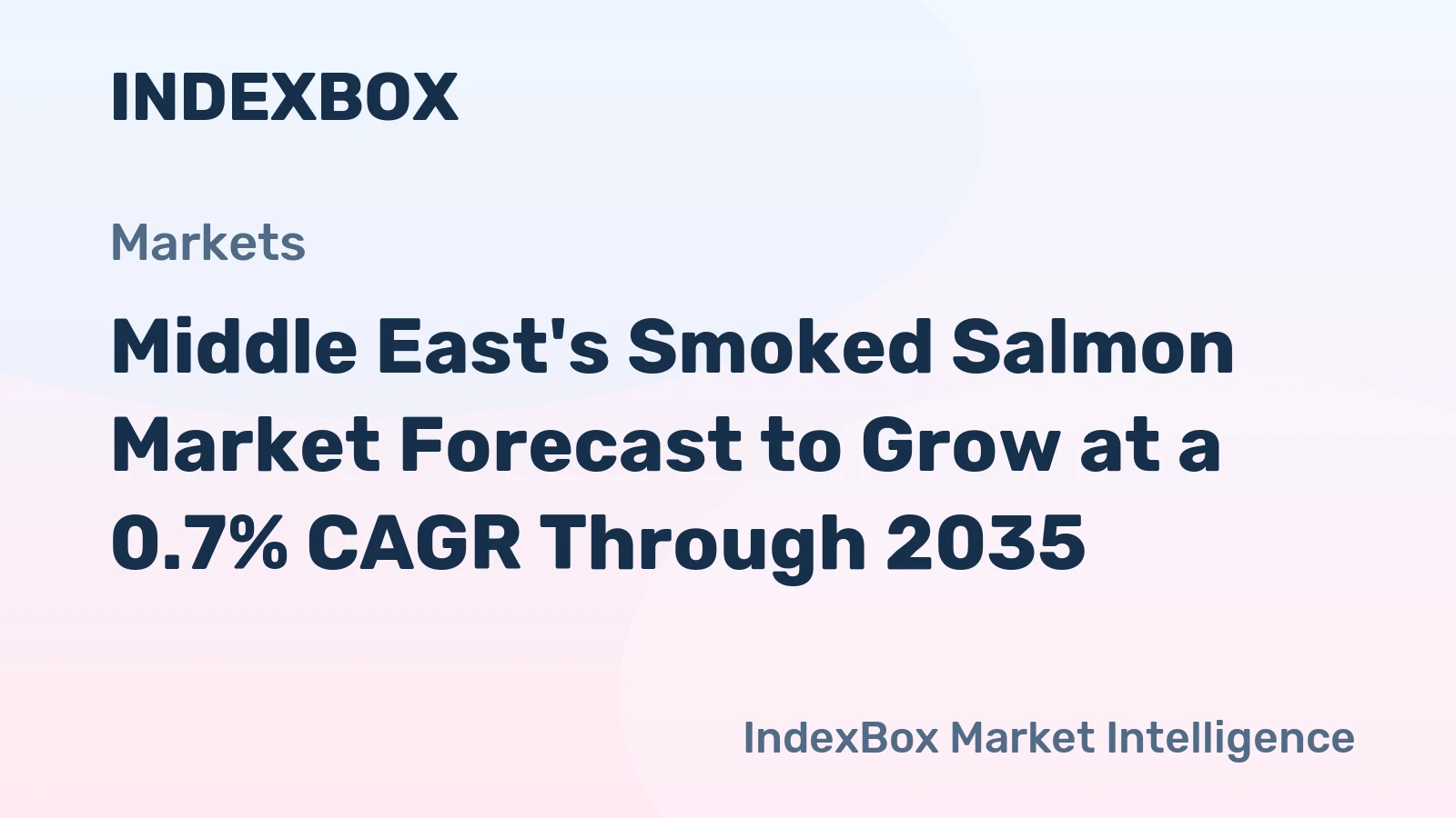 Middle East's Smoked Salmon Market Forecast to Grow at a 0.7% CAGR Through 2035