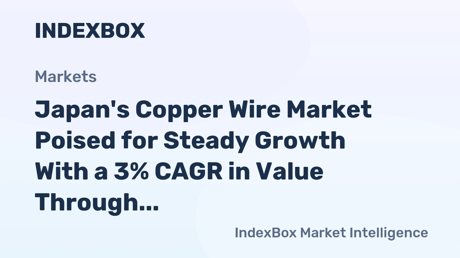Japan's Copper Wire Market Poised for Steady Growth With a 3% CAGR in Value Through 2035