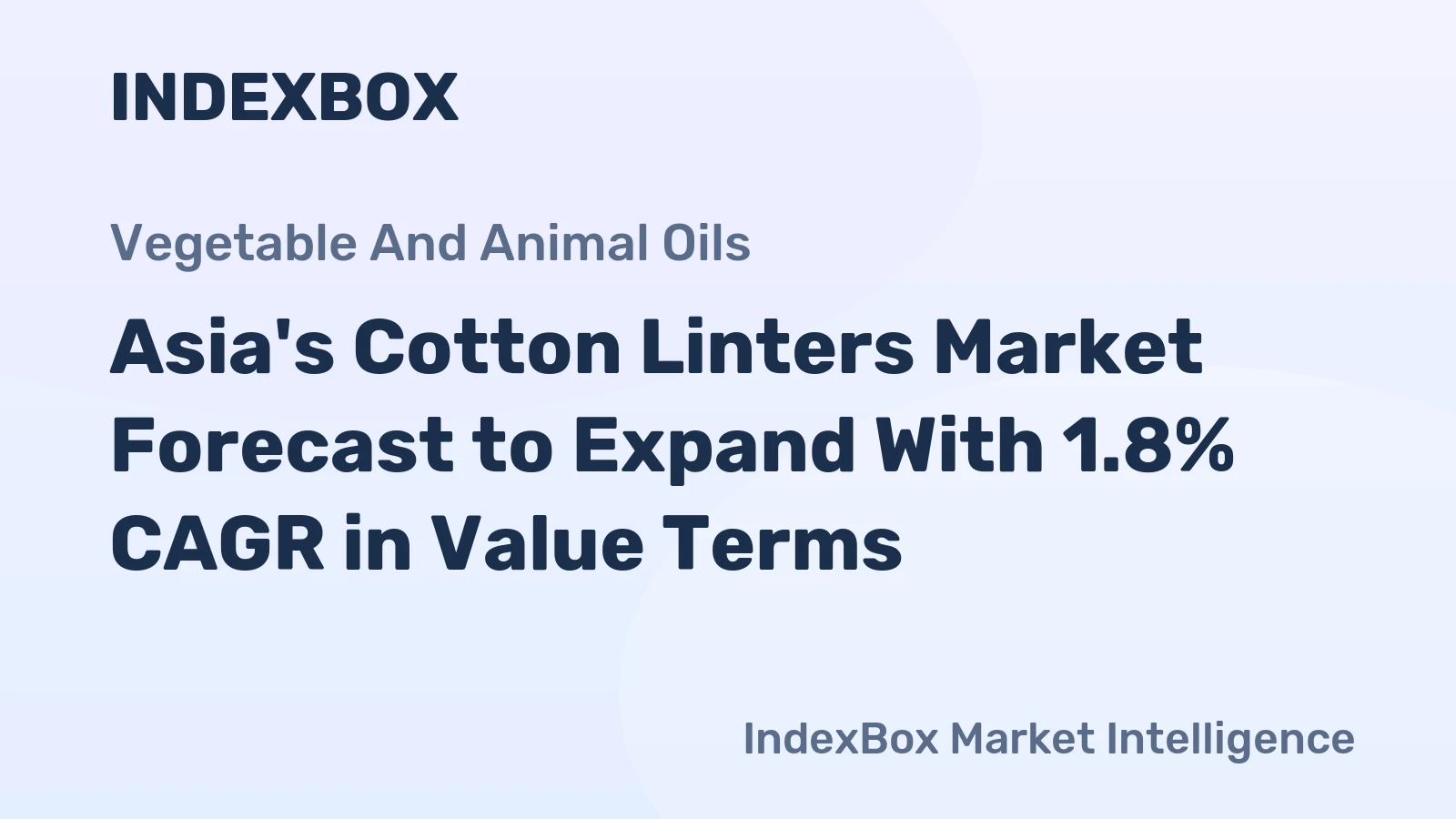 Asia's Cotton Linters Market Forecast to Expand With 1.8% CAGR in Value Terms