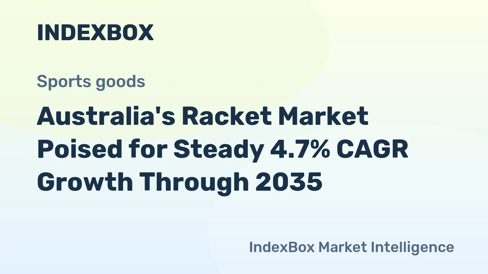 Australia's Racket Market Poised for Steady 4.7% CAGR Growth Through 2035
