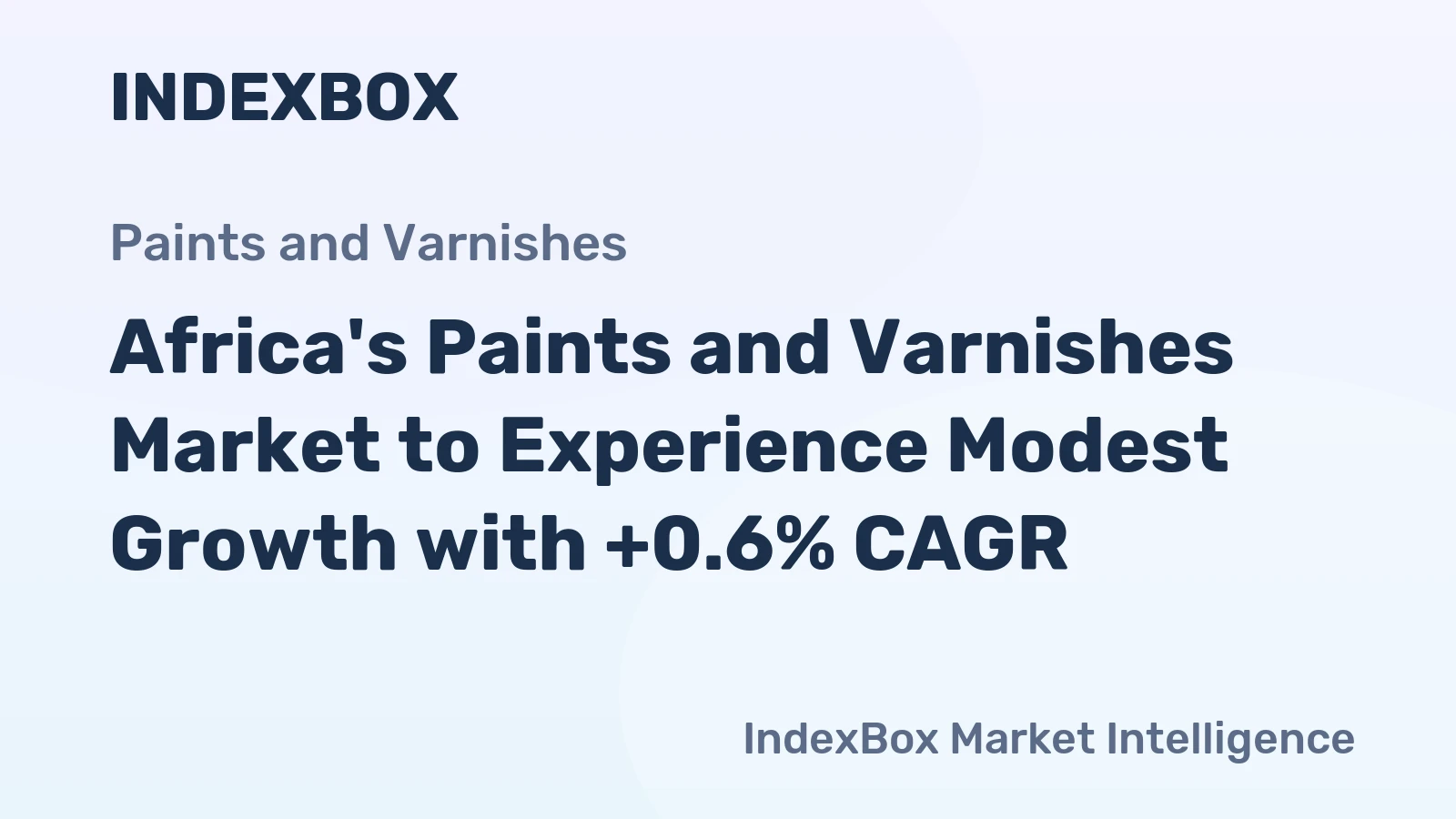 Africa's Paints and Varnishes Market to Experience Modest Growth with +0.6% CAGR