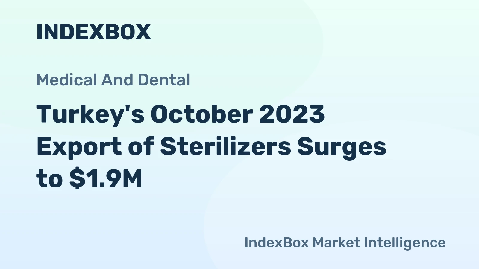 Turkey's October 2023 Export of Sterilizers Surges to $1.9M