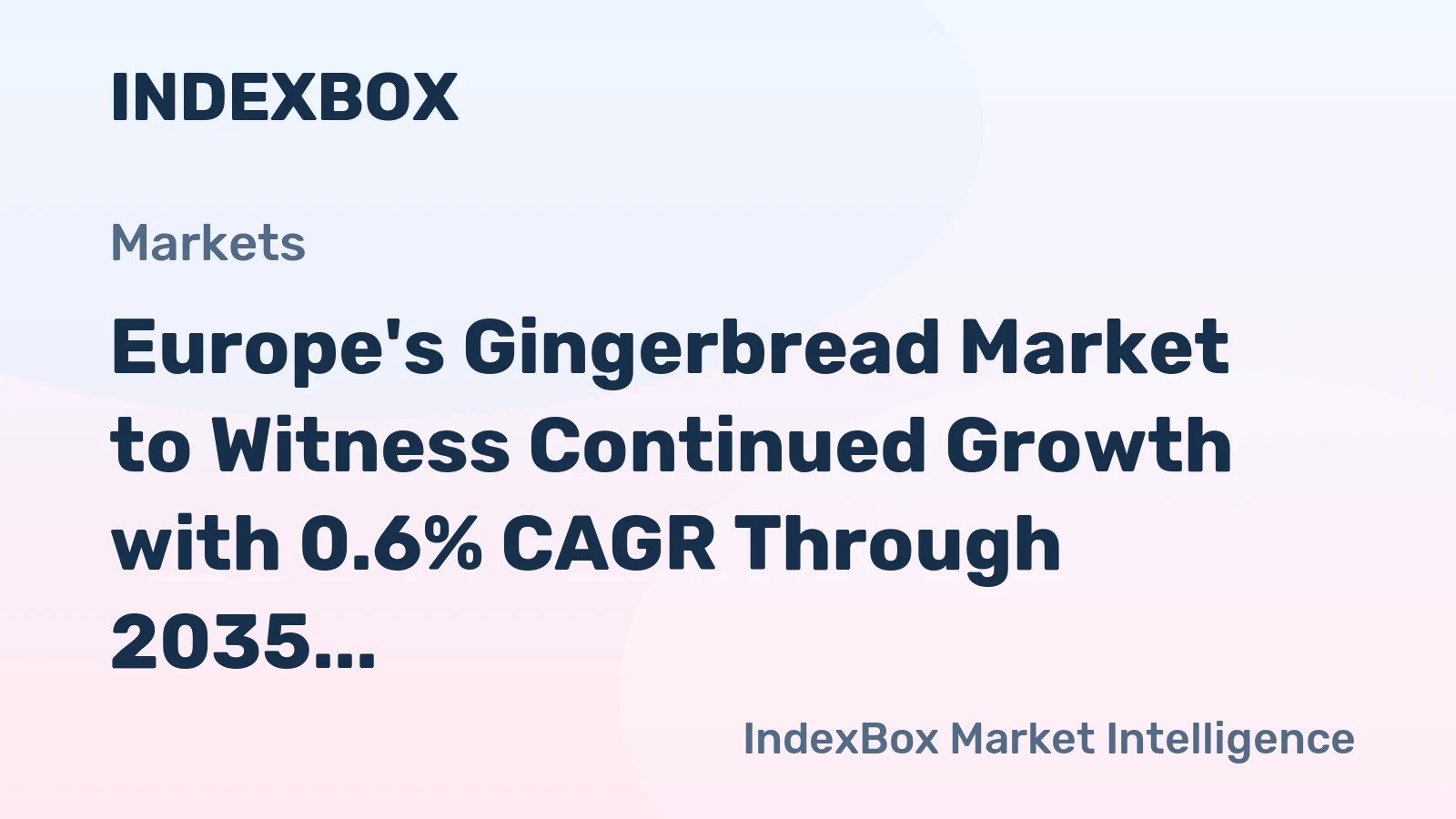 Europe's Gingerbread Market to Witness Continued Growth with 0.6% CAGR Through 2035