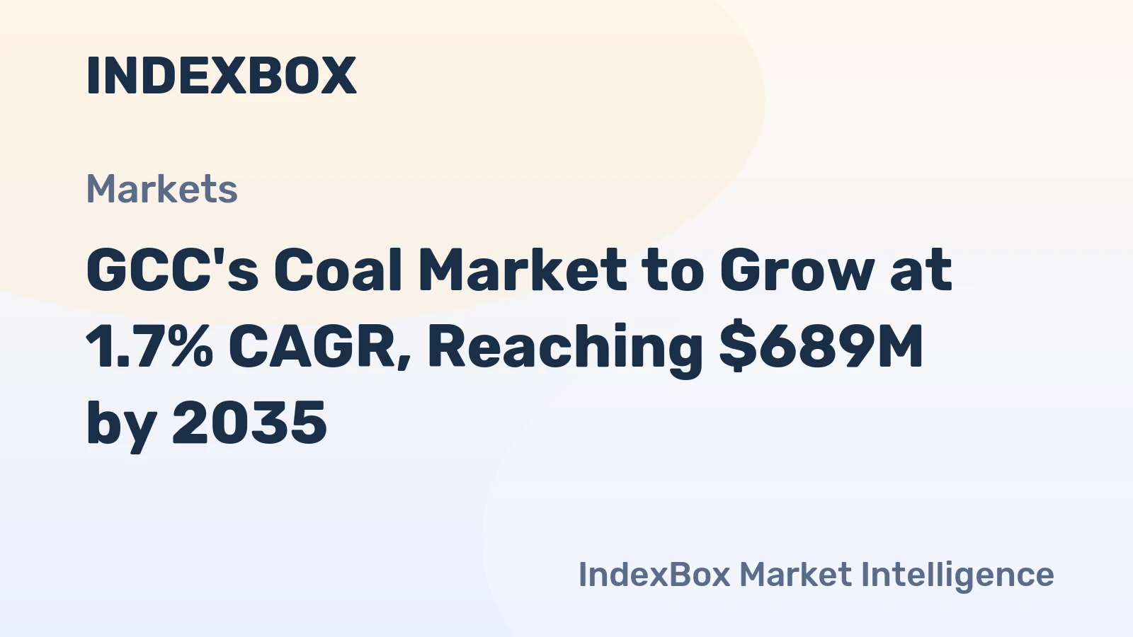 GCC's Coal Market to Grow at 1.7% CAGR, Reaching $689M by 2035