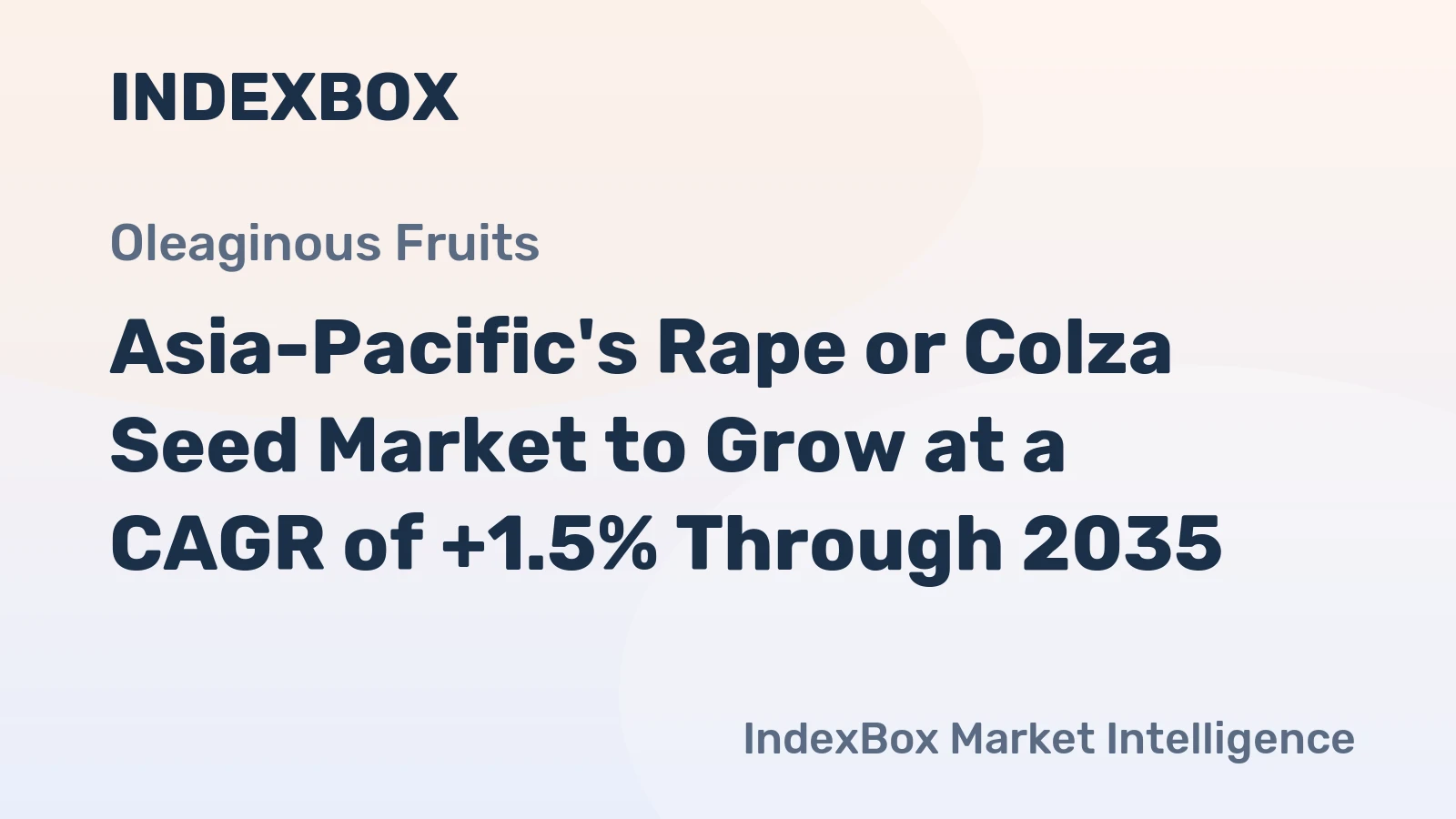 Asia-Pacific's Rape or Colza Seed Market to Grow at a CAGR of +1.5% Through 2035
