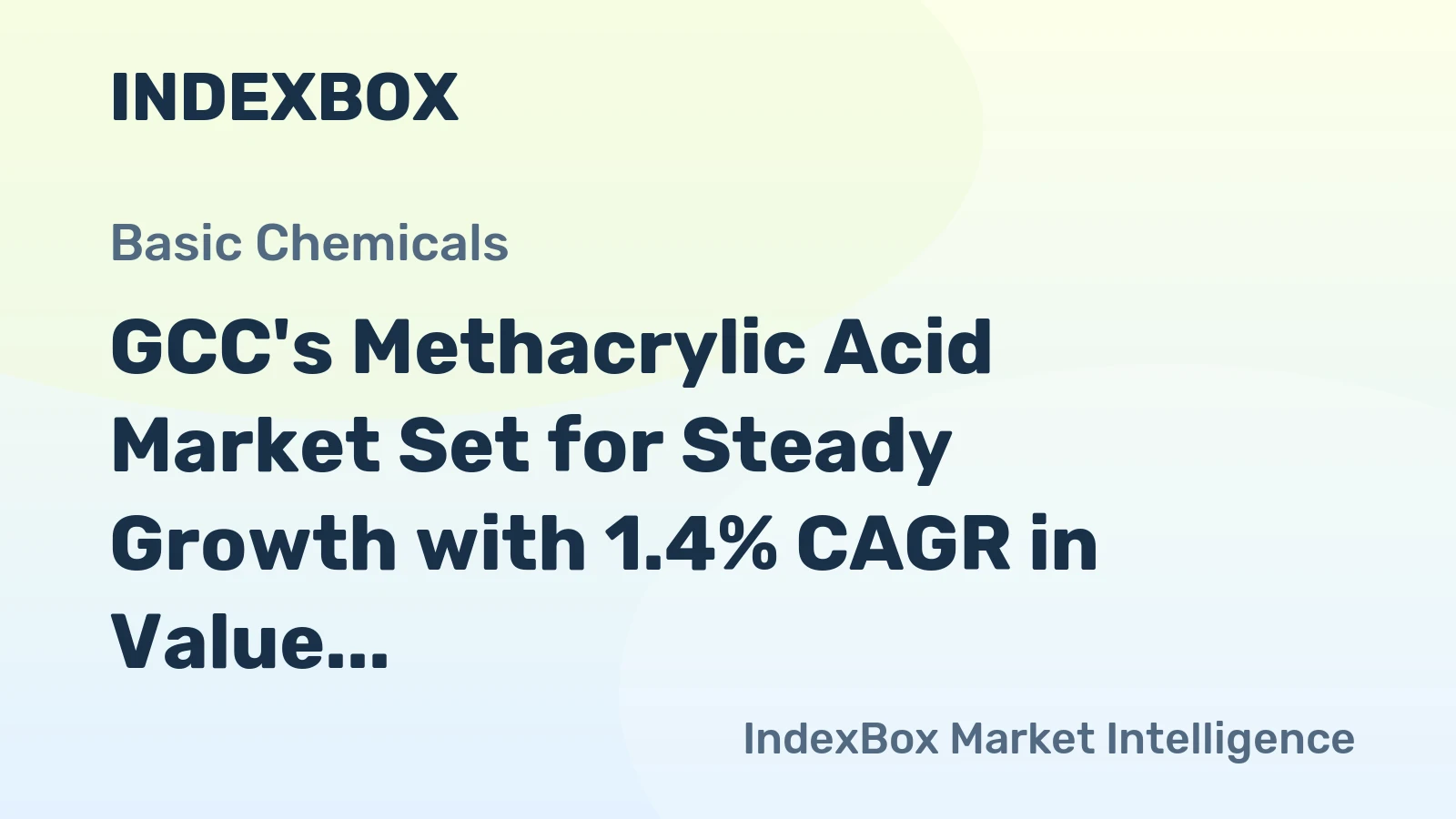GCC's Methacrylic Acid Market Set for Steady Growth with 1.4% CAGR in Value Through 2035