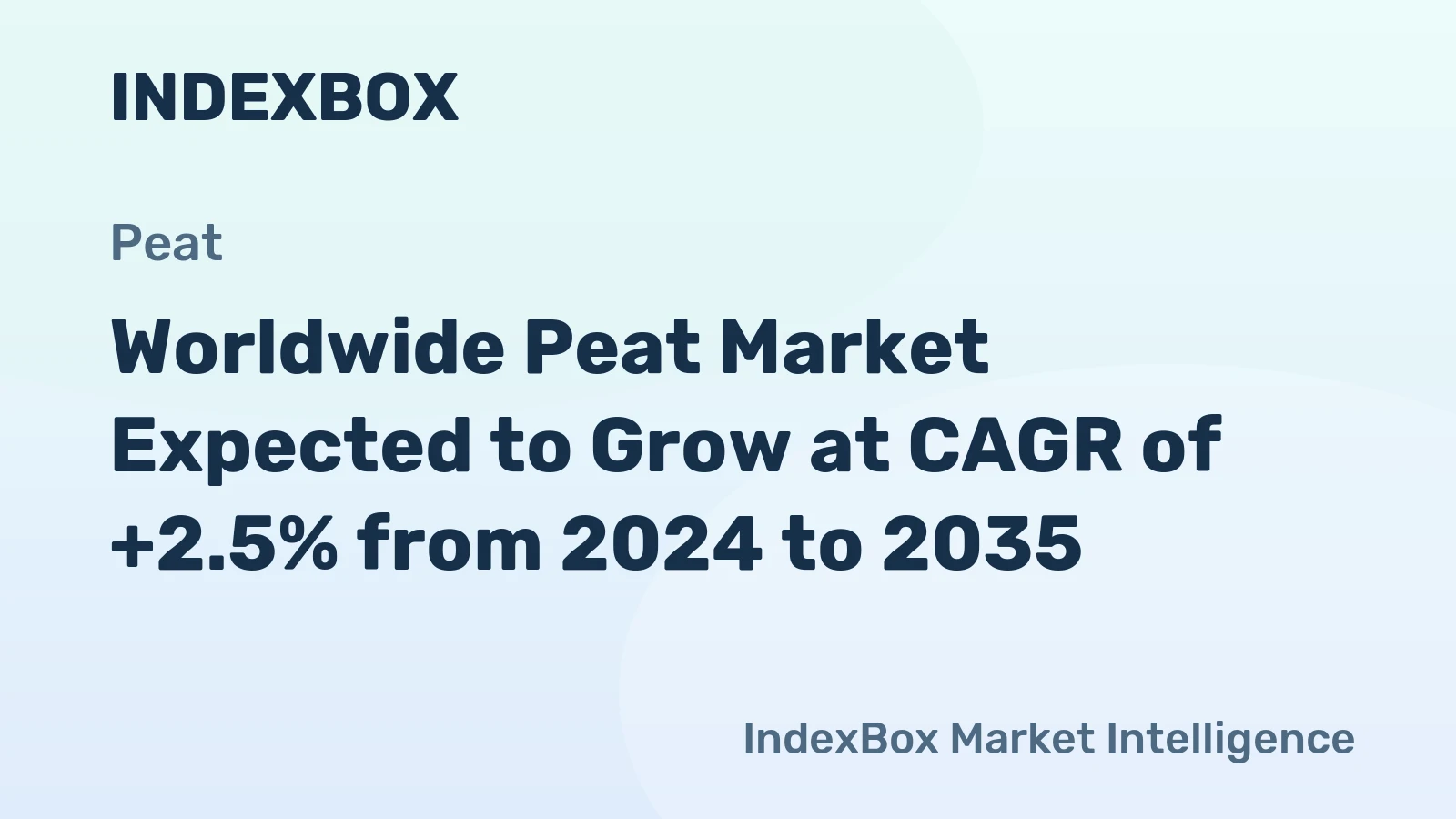 Worldwide Peat Market Expected to Grow at CAGR of +2.5% from 2024 to 2035