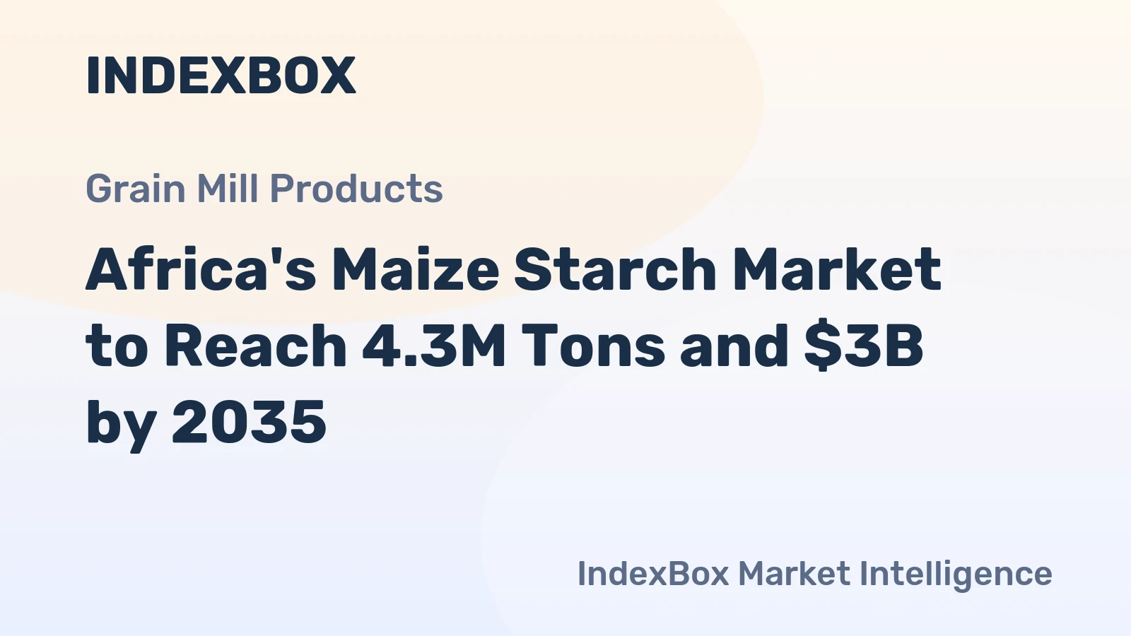 Africa's Maize Starch Market to Reach 4.3M Tons and $3B by 2035