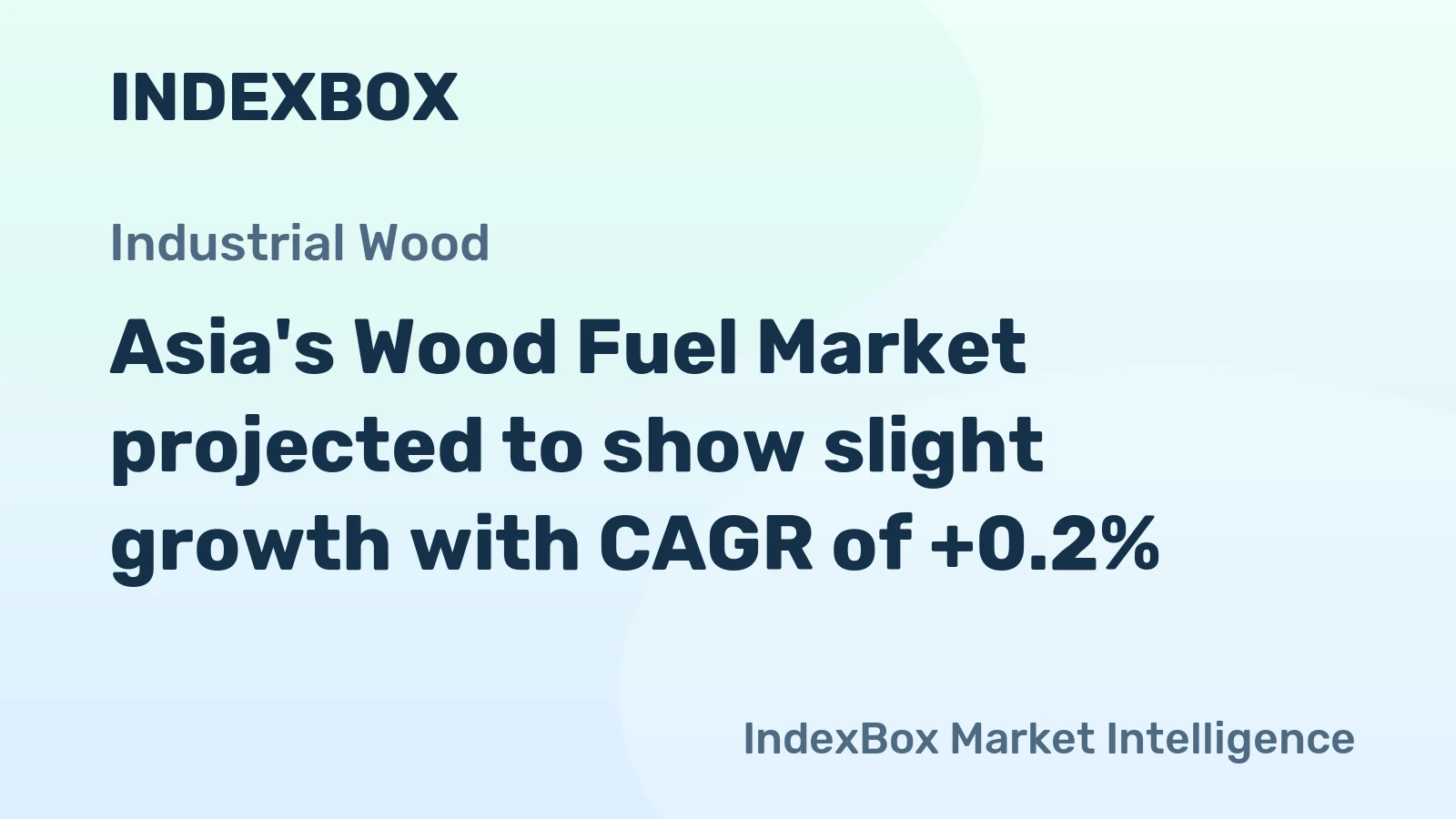 Asia's Wood Fuel Market projected to show slight growth with CAGR of +0.2%
