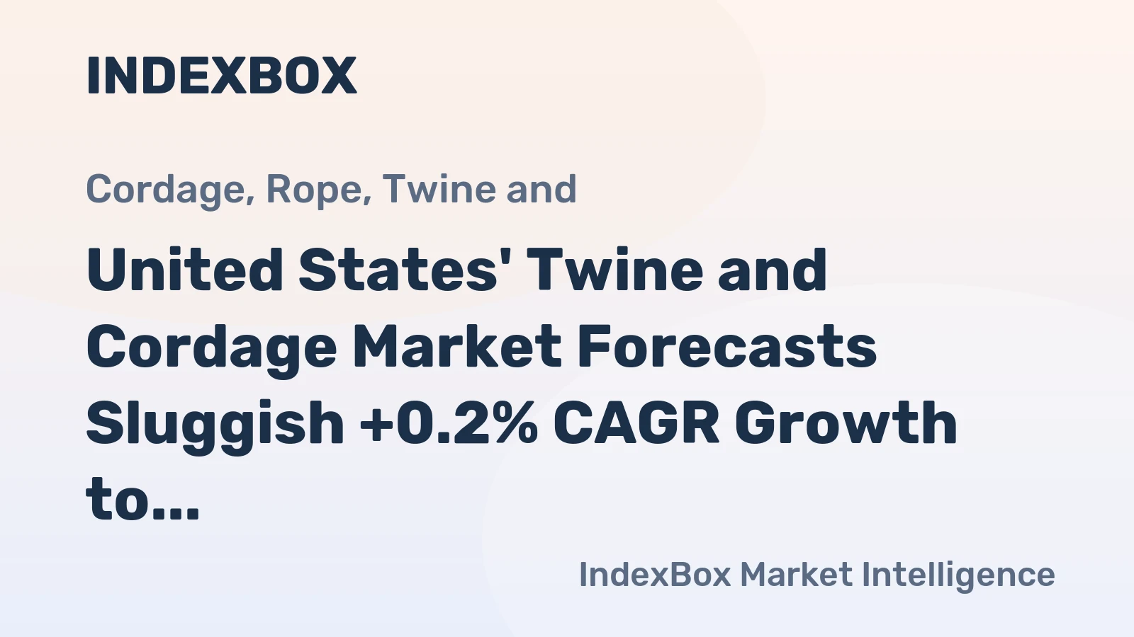 United States' Twine and Cordage Market Forecasts Sluggish +0.2% CAGR Growth to 2035