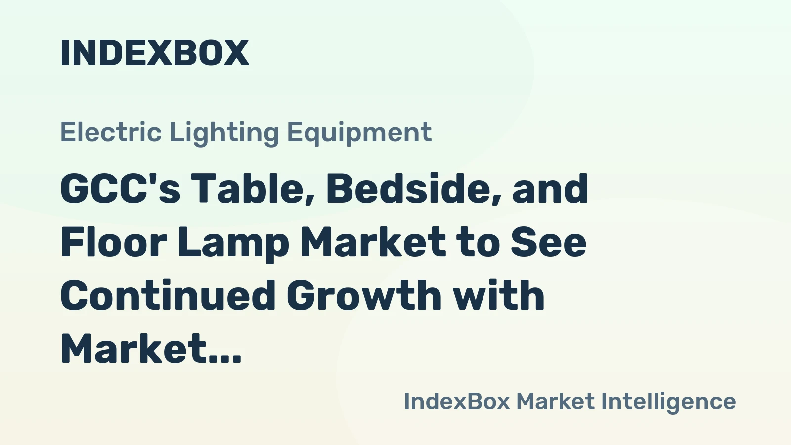 GCC's Table, Bedside, and Floor Lamp Market to See Continued Growth with Market Volume Reaching 16K Tons and Value Hitting $169M by 2035