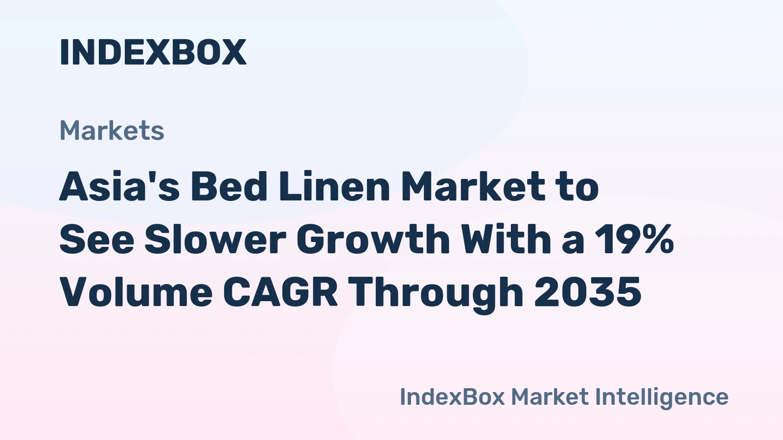 Asia's Bed Linen Market to See Slower Growth With a 19% Volume CAGR Through 2035