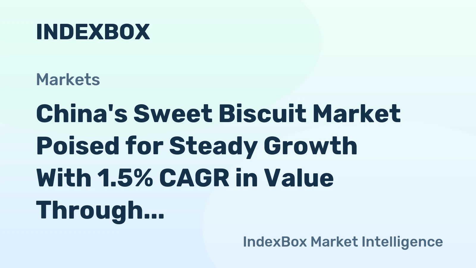 China's Sweet Biscuit Market Poised for Steady Growth With 1.5% CAGR in Value Through 2035