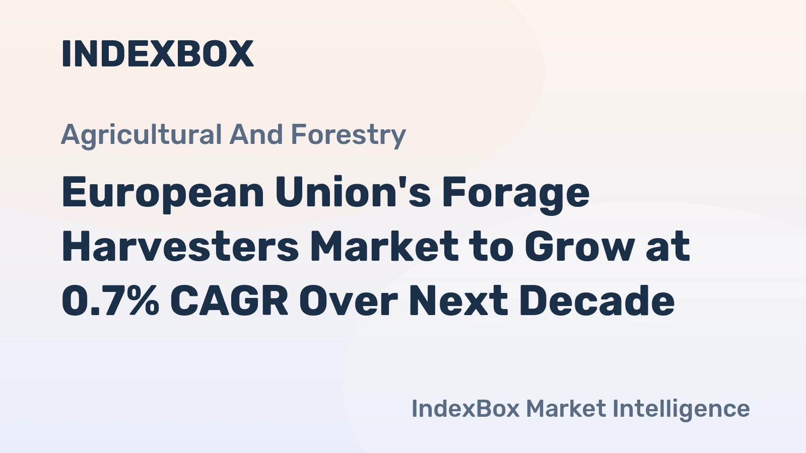 European Union's Forage Harvesters Market to Grow at 0.7% CAGR Over Next Decade