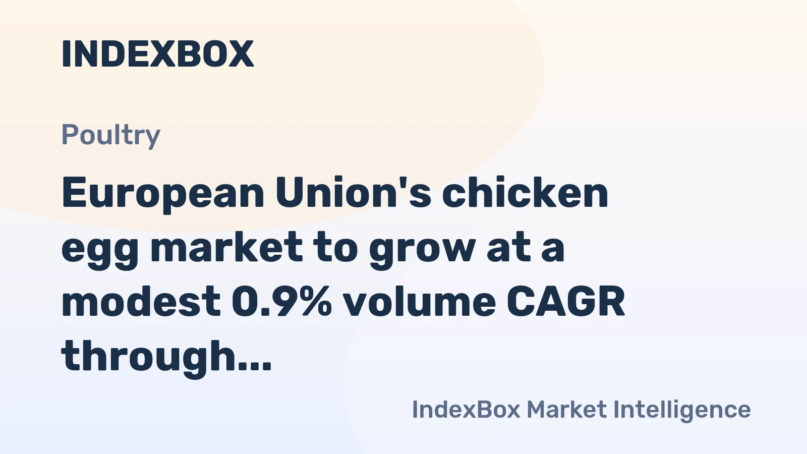 European Union's chicken egg market to grow at a modest 0.9% volume CAGR through 2035, driven by rising demand, with value projected to increase at a stronger 2.7% rate.