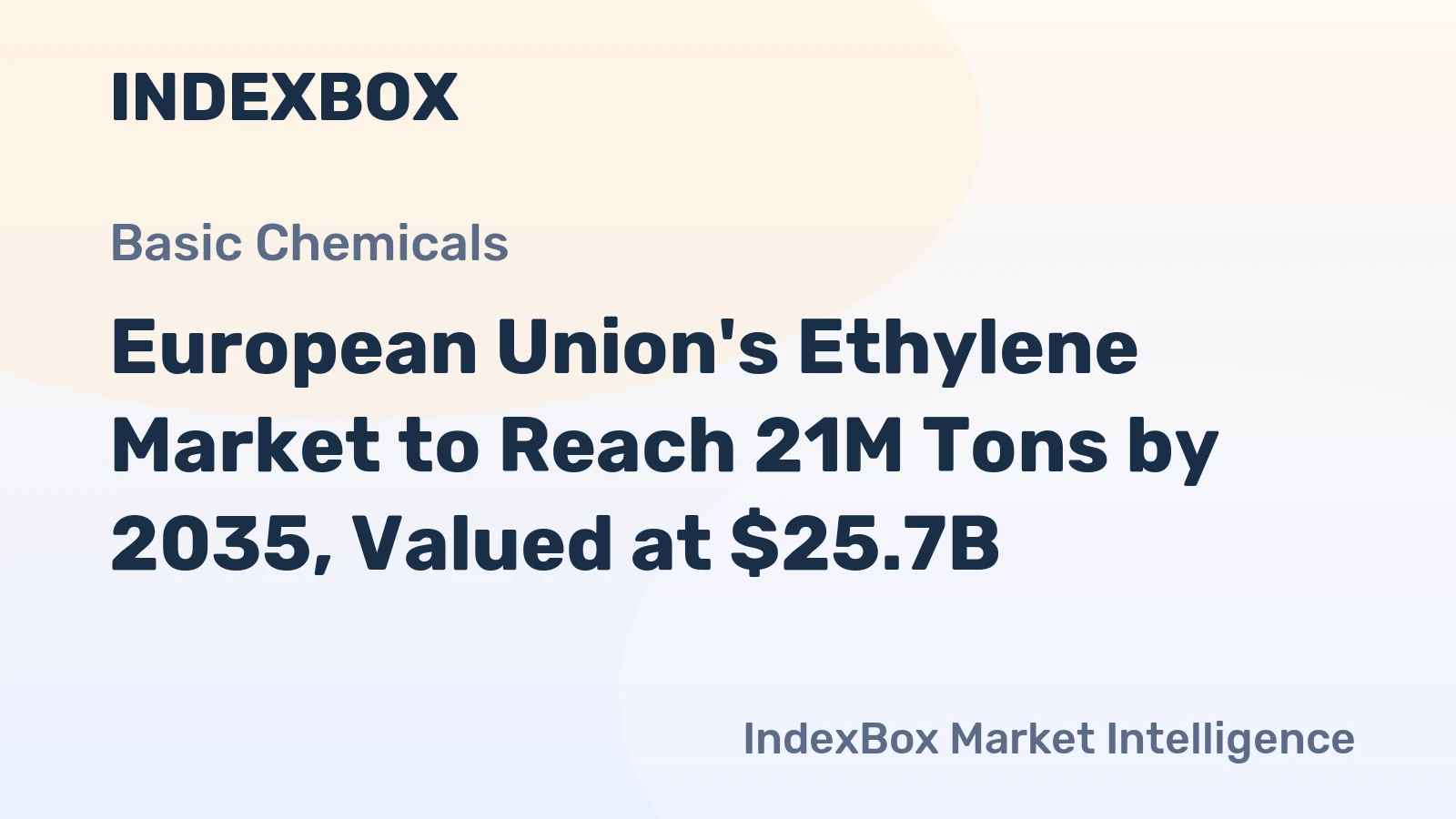 European Union's Ethylene Market to Reach 21M Tons by 2035, Valued at $25.7B